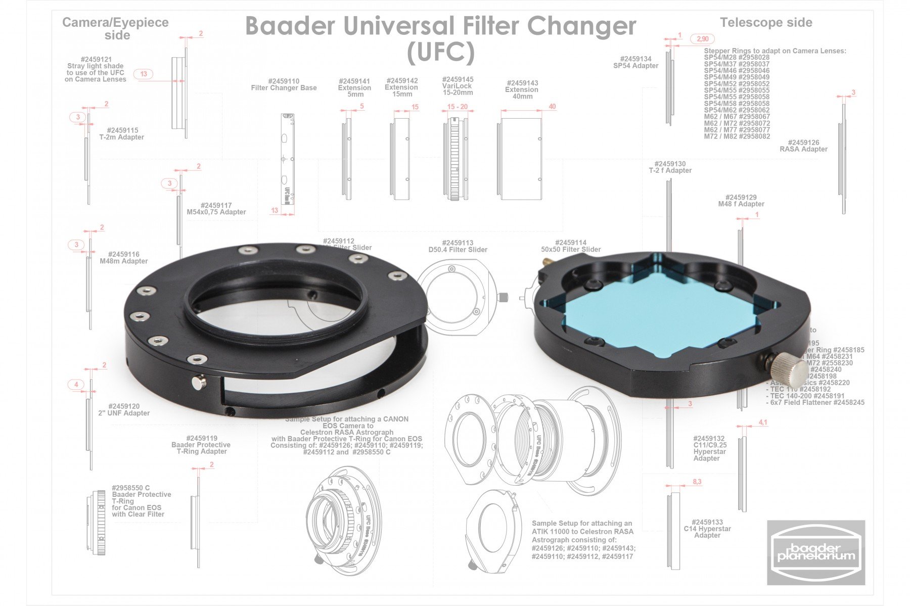 Baader UBVRI Photometric Filters – Baader Planetarium UK
